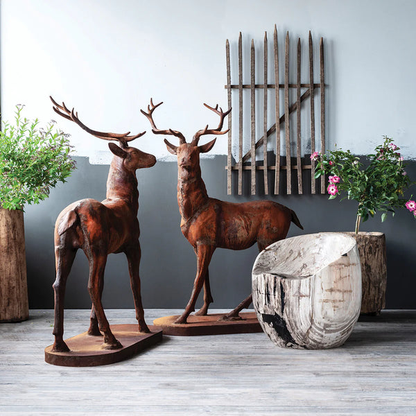 Pair Of Rusted Cast Iron Stags | The Alley Exchange - The Alley ...