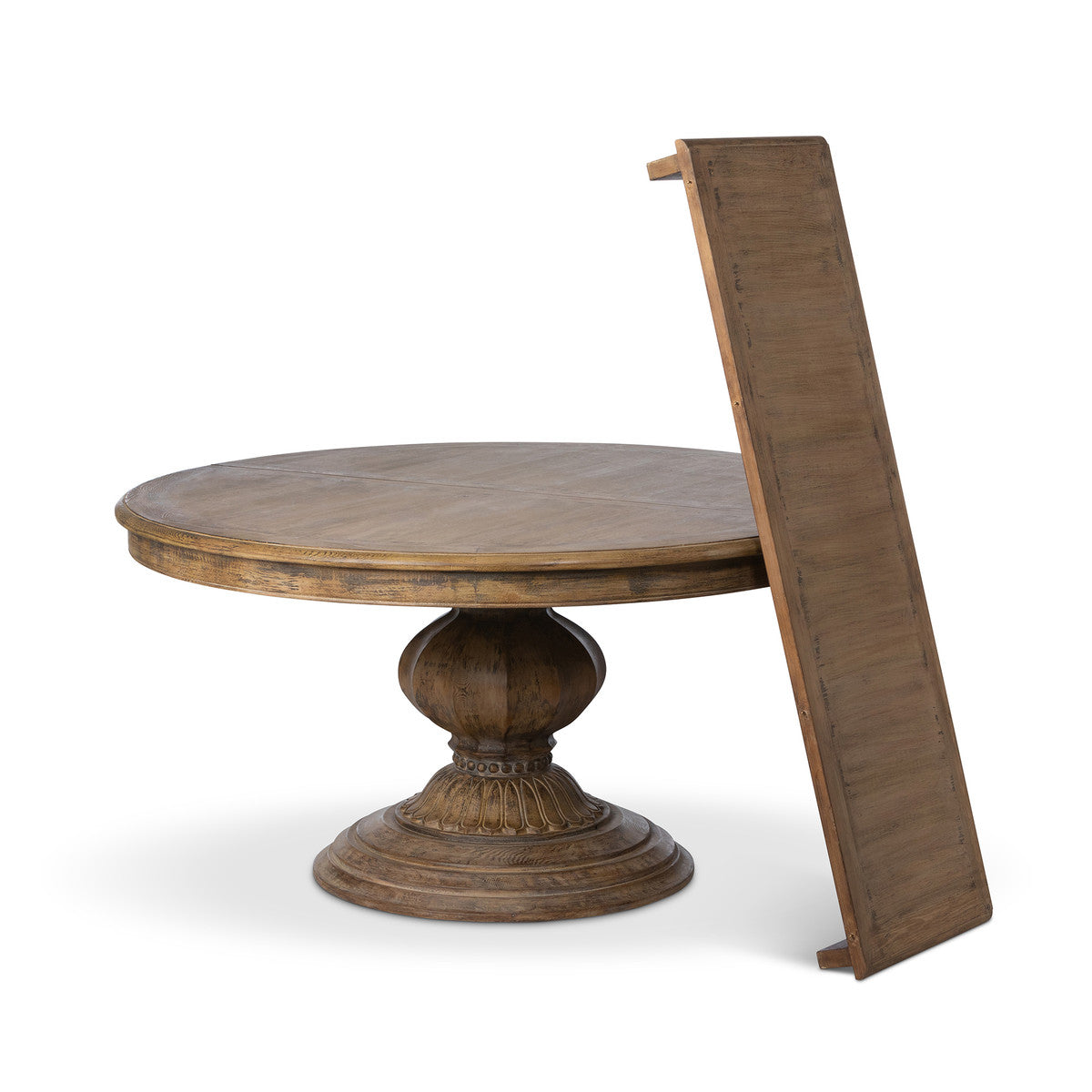 Round pedestal extendable dining table store