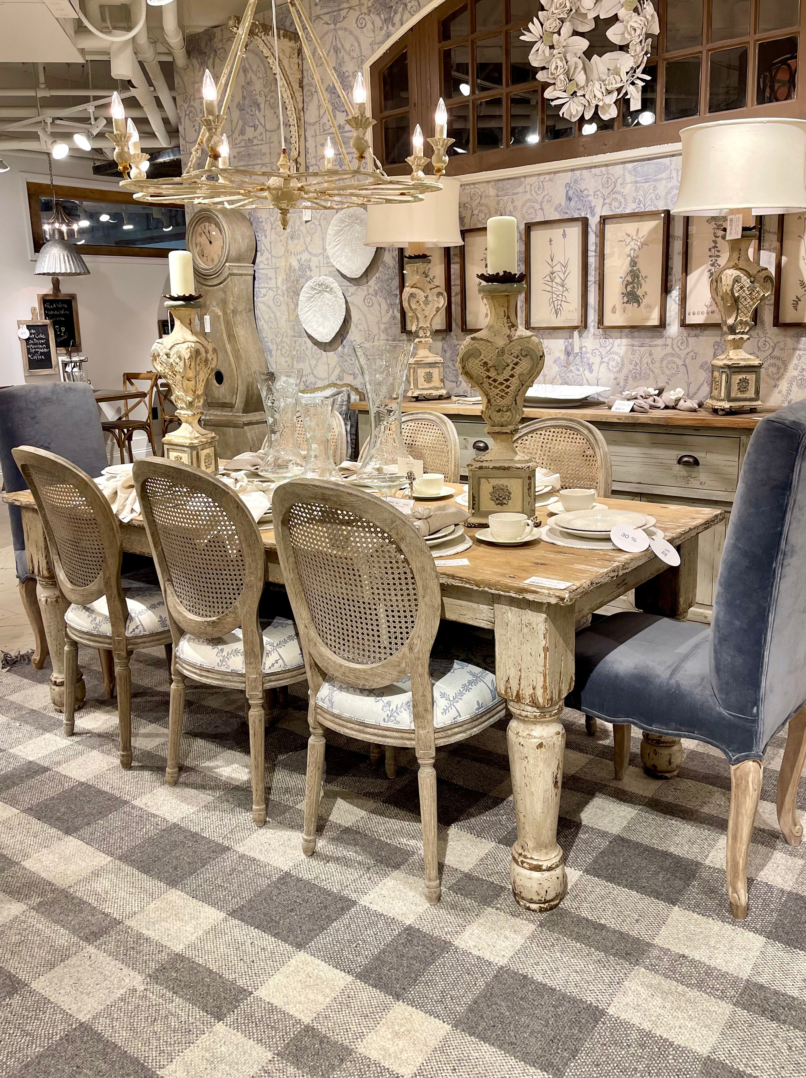 Antique french country dining table store